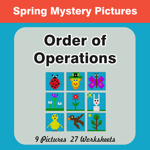 Spring Math: Order of Operations - Mystery Pictures | Teaching Resources