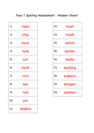 Year 1: Spelling Assessments and Tracking (Generator) | Teaching Resources