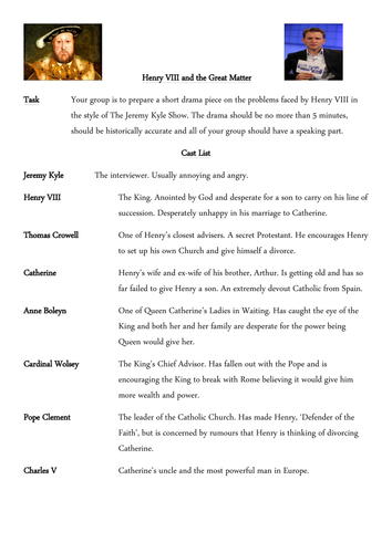 Scheme of Work The Tudors | Teaching Resources