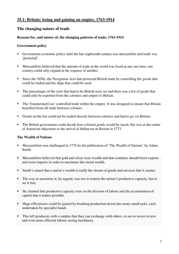 Britain losing and gaining an empire 1763-1914 Revision Notes ...