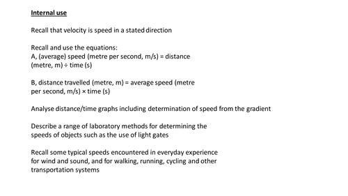 Forces and Motion GCSE 9-1 lesson 2- Distance/ Velocity time graphs ...