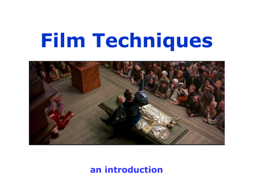 Film Studies - Film terms and Techniques | Teaching Resources