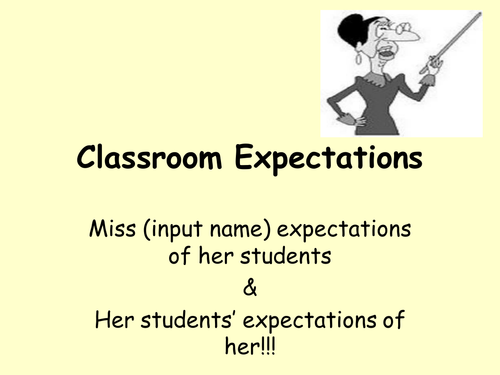 Classroom expectations PPT for inital contact with all new secondary ...