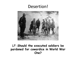 World War 1 - Desertion | Teaching Resources