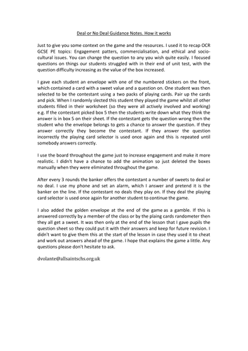 OCR GCSE 2016: PE Engagement patterns, commercialisation, and ethical ...