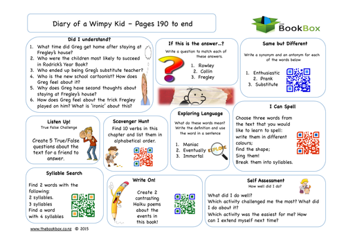 Diary of a Wimpy Kid by Jeff Kinney Independent Learning Contracts ...