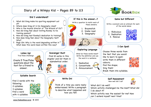 Diary of a Wimpy Kid by Jeff Kinney Independent Learning Contracts ...