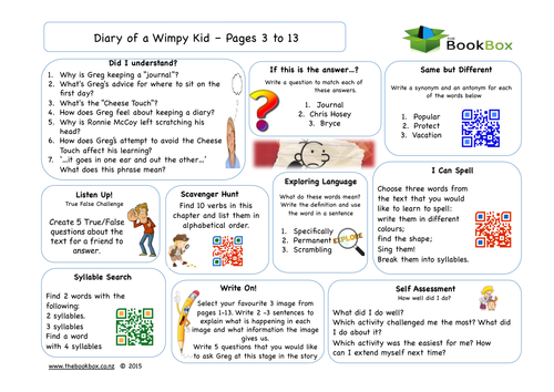 Diary of a Wimpy Kid by Jeff Kinney Independent Learning Contracts ...