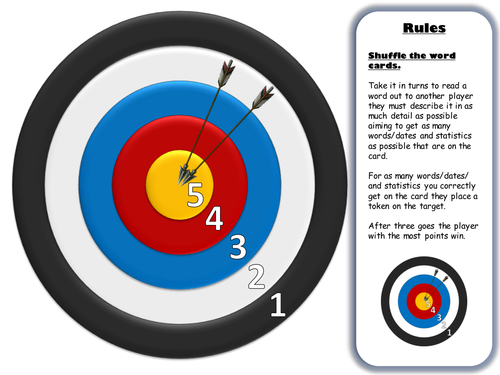 Revision: Key Word Bullseye | Teaching Resources
