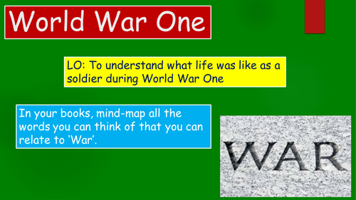Life as a Soldier WW1 KS3 | Teaching Resources