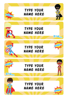Superhero Tray Labels - editable | Teaching Resources