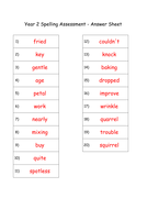Year 2: Spelling Assessments and Tracking (Generator) | Teaching Resources