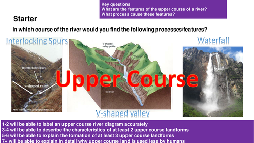 AQA Geography 1-9 Rivers Lesson 3: Upper Course Landforms and Features ...