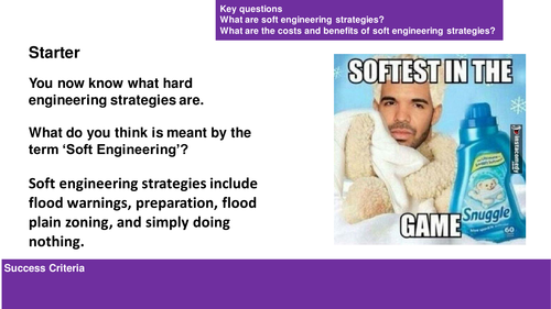 AQA Geography 1-9 Rivers Lesson 9: River Flood Management Soft ...