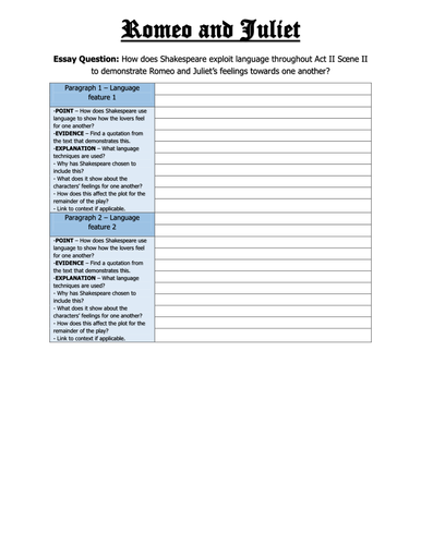 Romeo and Juliet: Act 2 Scene 2 - The Balcony Scene! | Teaching Resources