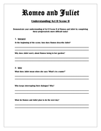 Romeo and Juliet: Act 2 Scene 2 - The Balcony Scene! | Teaching Resources