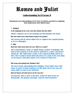 Romeo and Juliet: Act 2 Scene 2 - The Balcony Scene! | Teaching Resources