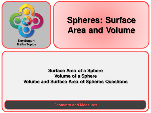 Spheres - Surface Area and Volume KS4 | Teaching Resources