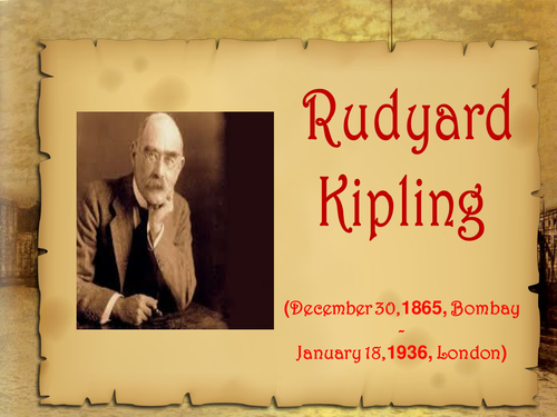 Rudyard Kipling PPT & ‘We and They’ worksheets | Teaching Resources
