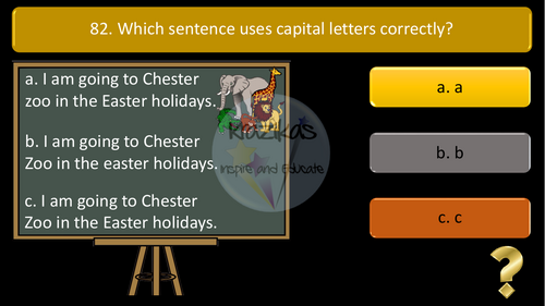 SATS English: Spelling, Punctuation and Grammar Revision Quiz ...