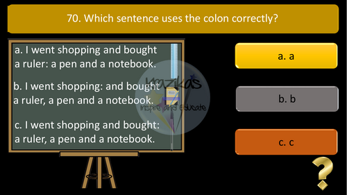 SATS English: Spelling, Punctuation and Grammar Revision Quiz ...