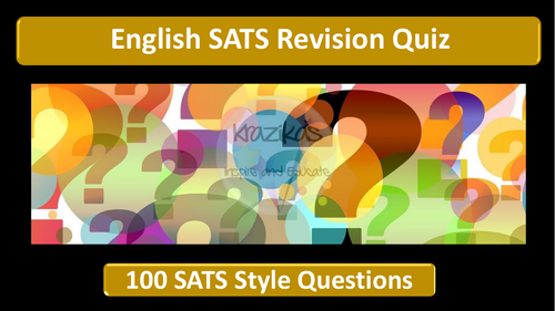 SATS English: Spelling, Punctuation and Grammar Revision Quiz ...