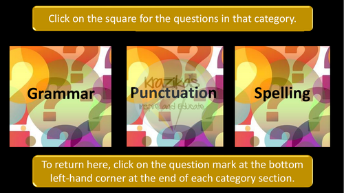 SATS English: Spelling, Punctuation and Grammar Revision Quiz ...