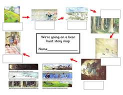 We're Going on a Bear Hunt Story Map [includes labelling sheets ...