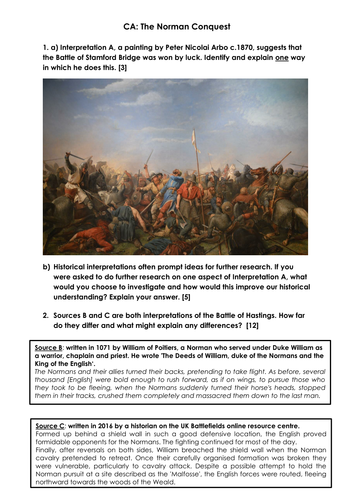 OCR Norman Conquest assessment | Teaching Resources