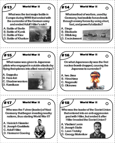 World War 2 Task Cards | Teaching Resources