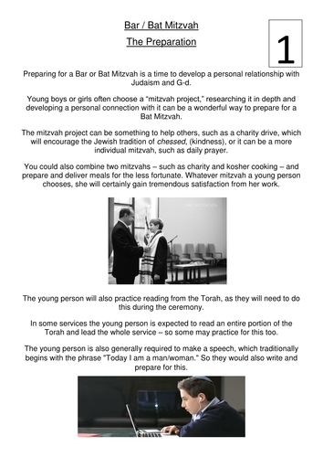 KS3 Judaism - Bar Mitzvah | Teaching Resources