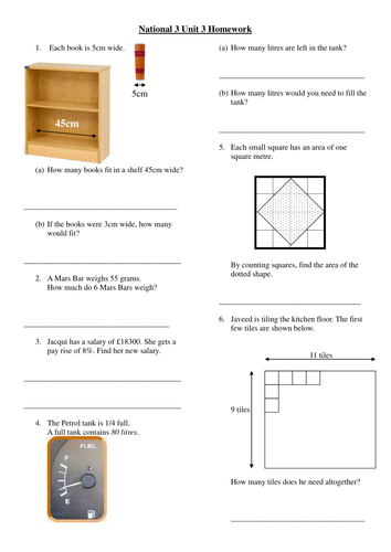 National 3 Maths - Numeracy starters, questions and tests | Teaching ... National 3 Maths - Numeracy starters, questions and tests | Teaching ...