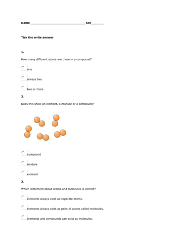 separating mixtures and compounds ks3 science | Teaching Resources