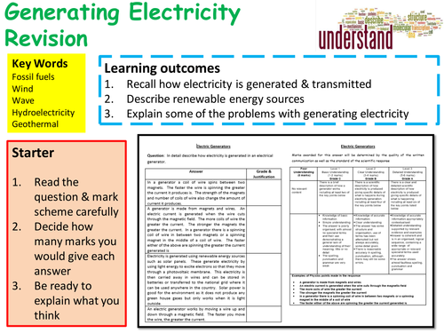 KS4 GCSE Physics Generating Electricity Revision Lesson | Teaching ...