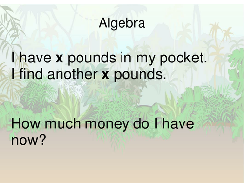 Introducing forming and solving equations | Teaching Resources Introducing forming and solving equations | Teaching Resources
