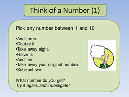 Think of a number | Teaching Resources