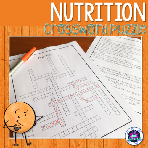 Digestion and Nutrition Crossword Puzzle | Teaching Resources