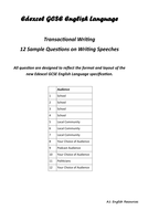 Transactional Writing Edexcel Exam Questions by A1EnglishResources ...