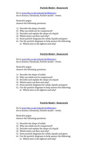 KS3 Unit 7H Chemistry - Chemical reactions (7a 7b Elements, 7c Metals ...