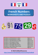 French Numbers (Les Nombres) Worksheets | Teaching Resources