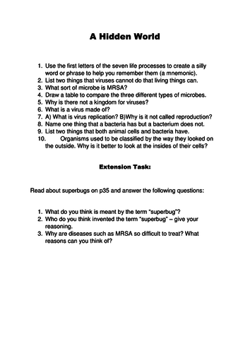 A Hidden World complete lesson bundle | Teaching Resources