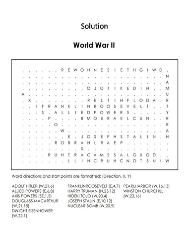 World War 2 Word Search | Teaching Resources