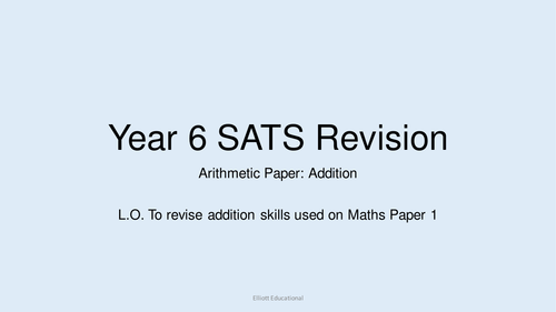 Year 6 SATS Maths Arithmetic Paper 1 Revision Bundle (2016+) | Teaching ... Year 6 SATS Maths Arithmetic Paper 1 Revision Bundle (2016+) | Teaching ...