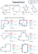 Compound area worksheet (scaffolded) | Teaching Resources