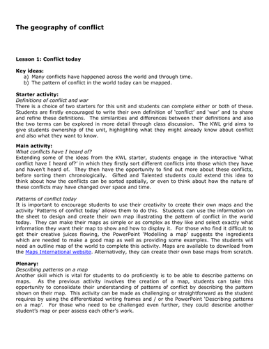 Conflict today | Teaching Resources