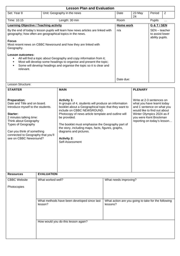 Geography in the news | Teaching Resources