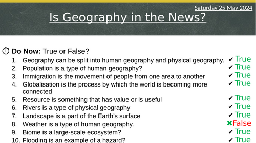 Geography in the news | Teaching Resources