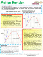 KS4 GCSE Physics Speed & Motion Revision Lesson | Teaching Resources