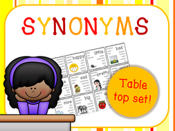 Synonym posters and table top word list | Teaching Resources