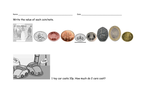 Year 1 Maths Money weekly plan | Teaching Resources